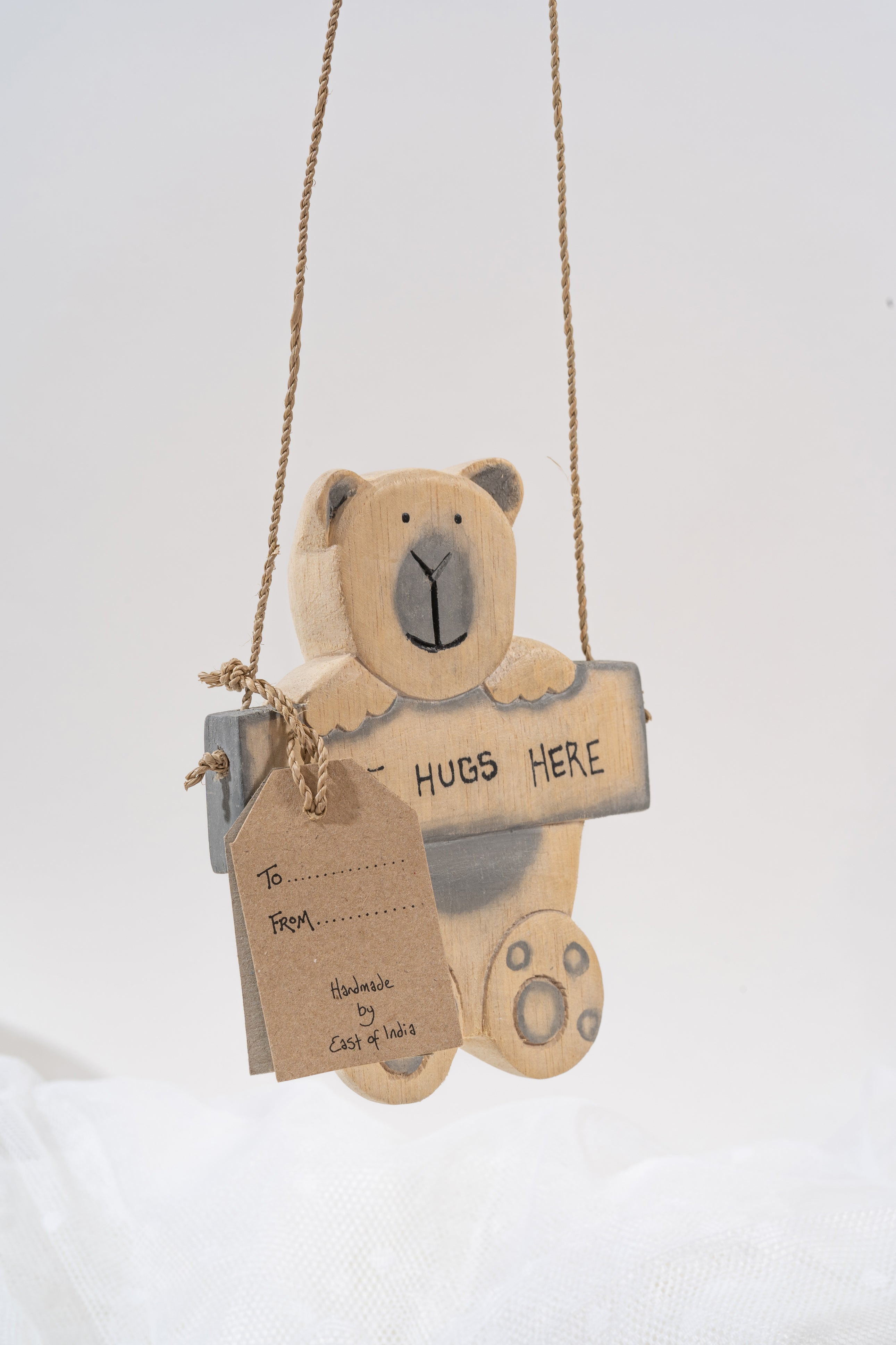 Handcrafted Free Hugs Here Bear – Hare & Loom